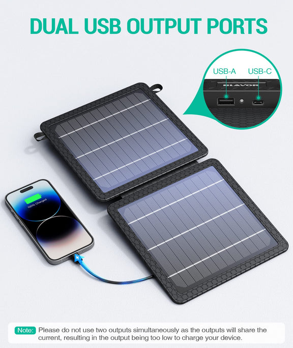 BLAVOR 10W Portable Solar Charger(5V/2A Max), Small Foldable Solar ...